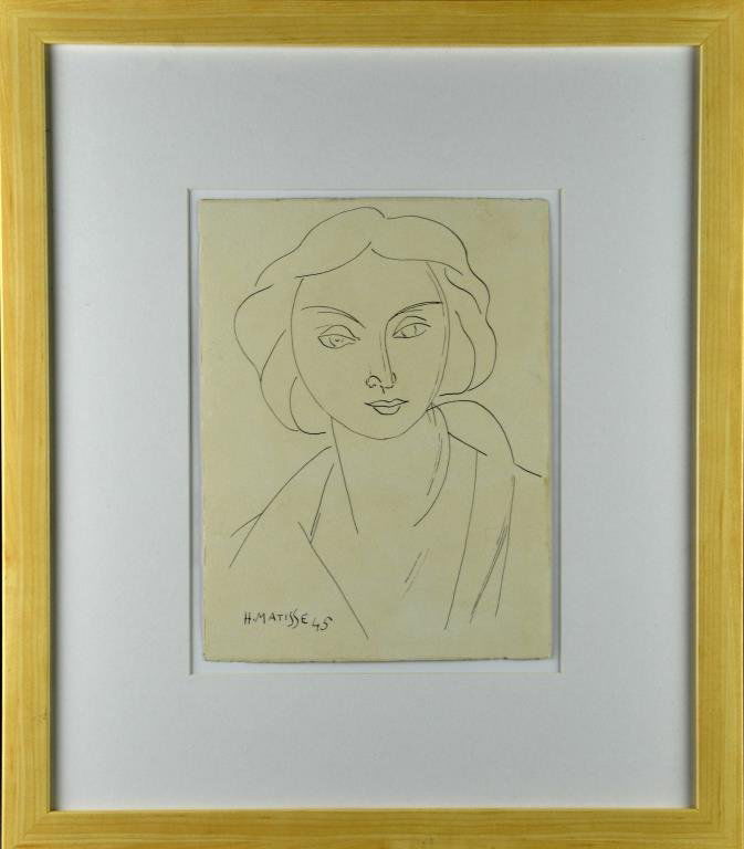 Bears The Signature Henri Matisse Ink On Paper