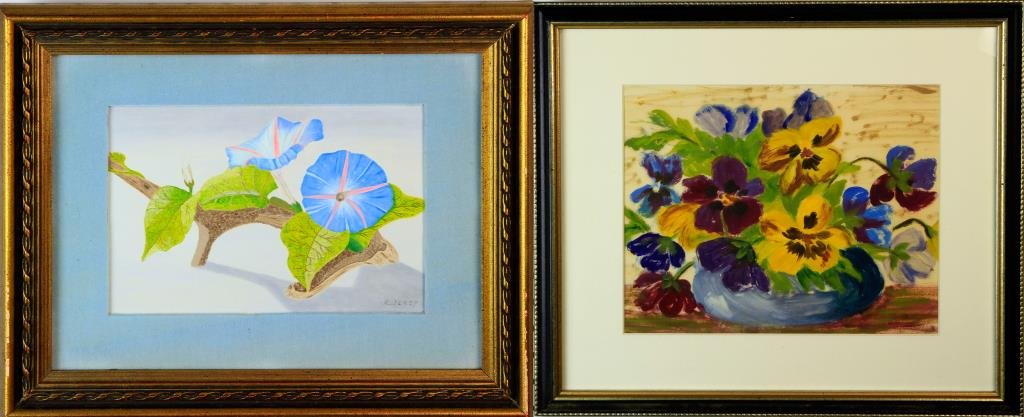 (2) Richard Jerzy Watercolor Paintings
