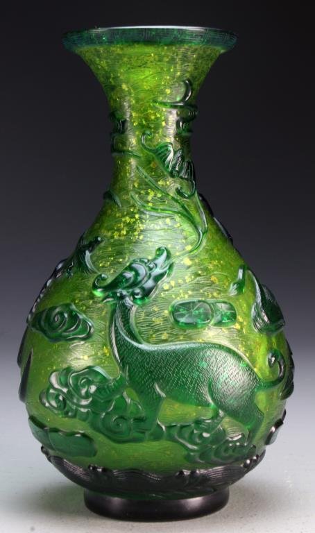 Chinese Republic Peking Glass Vase