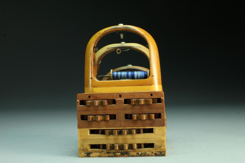 Fletcher Southern Three-Tier Wood Weaving Shuttle Stand