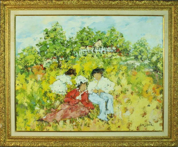 George Rene Sinicki Oil Painting On Canvas