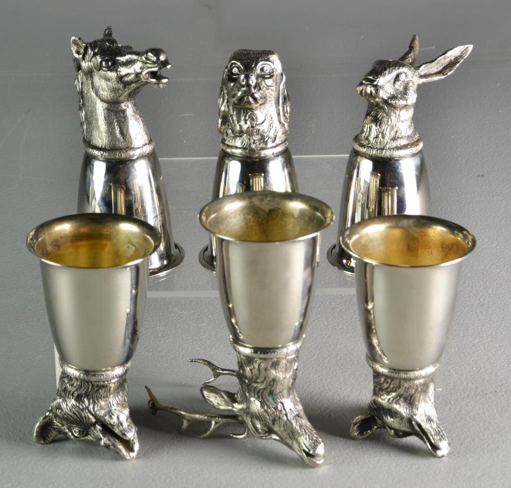Set of Gucci Silver Plate Stirrup Cups