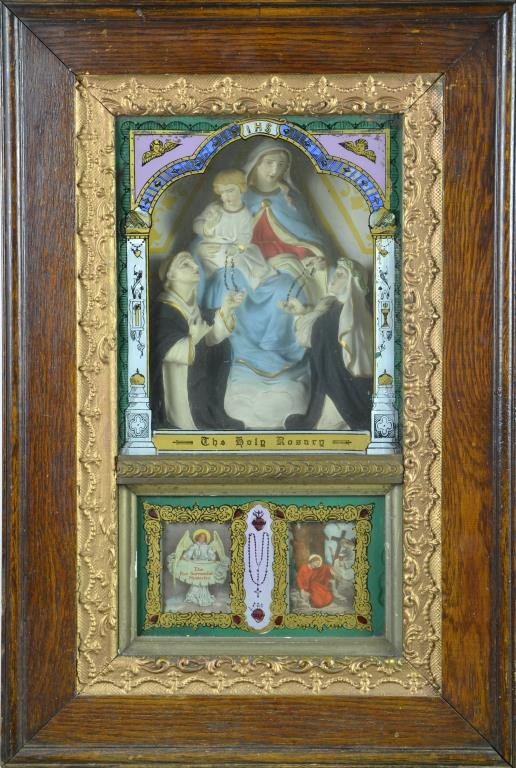 An Antique Religious Icon Shadow Box
