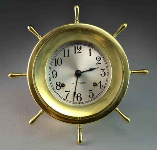 Seth Thomas Brass Ship Clock