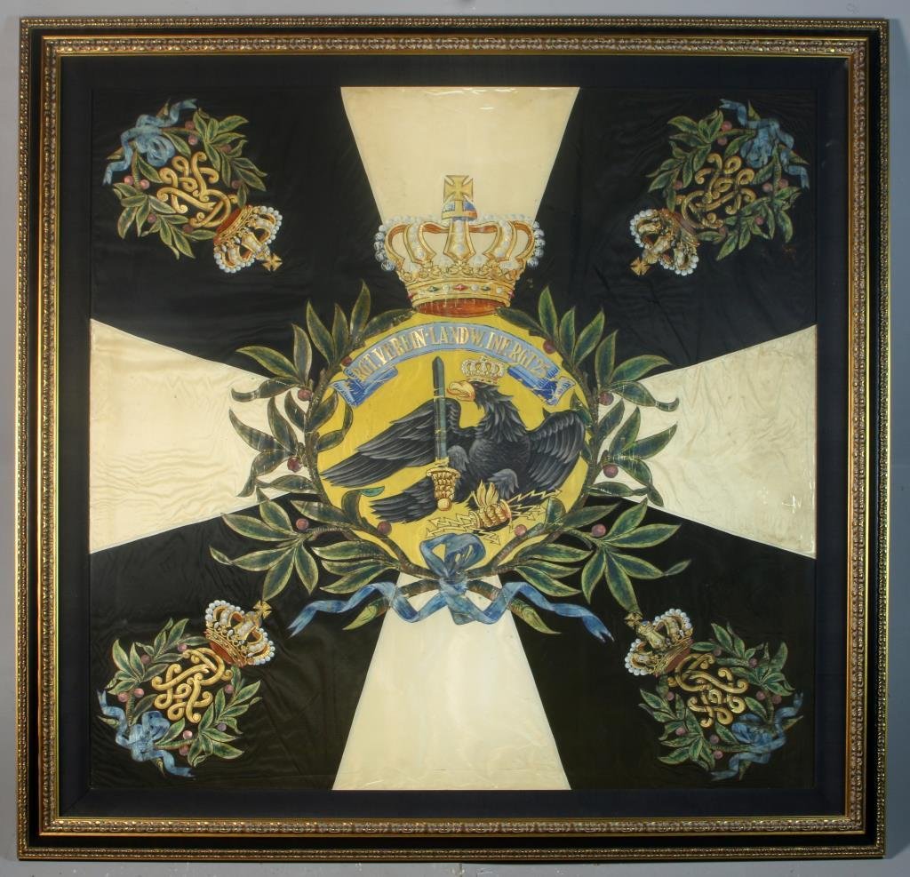 German WWI Regimental Flag, Painted Silk & Embroidery - Nov 01, 2014 ...