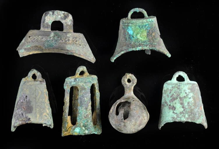 (6) Chinese Archaic Han Dynasty Bronze Bells