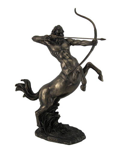 Rearing Centaur Shooting Arrow Bronze Finish Statue