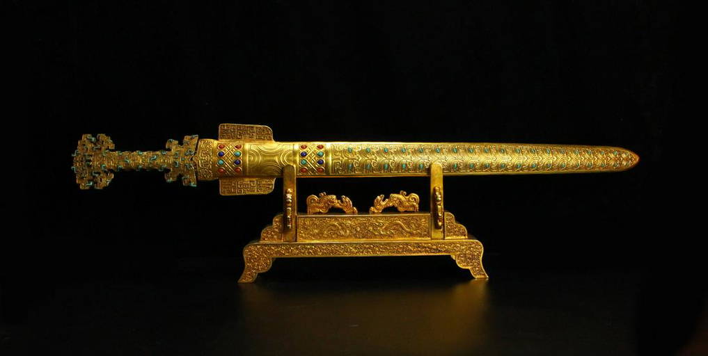 A Set Of Treasured Old Copper Swords, Hand Made,