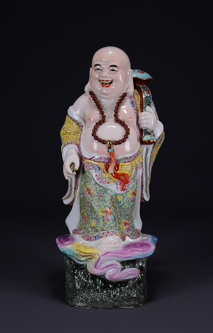 Old Collection, ceramic art master Zeng Longsheng, made a pastel Ruyi ...