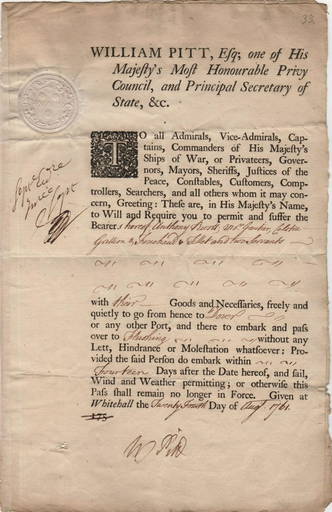 Pitt William: (1708 1778) The Elder. British Prime