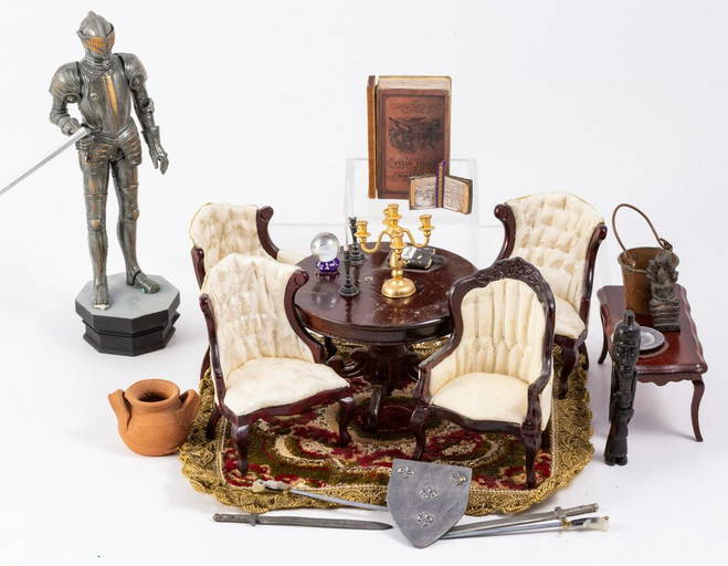 Round Table with Chairs with Knight in Armor & Accessories (#0172) on ...