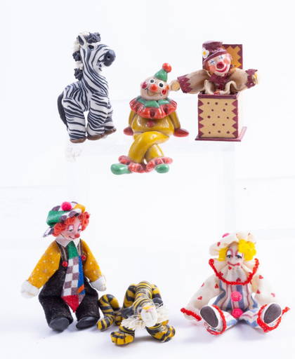 Maureen Thomas Clowns With Hand Sculpted Clown, Jack In The Box & More
