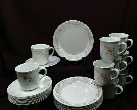 Corning Plates, Cups And Saucers