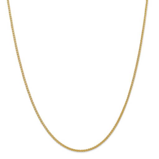 14k Gold 2.00 Mm Semi Solid Chain Necklace 24 In.