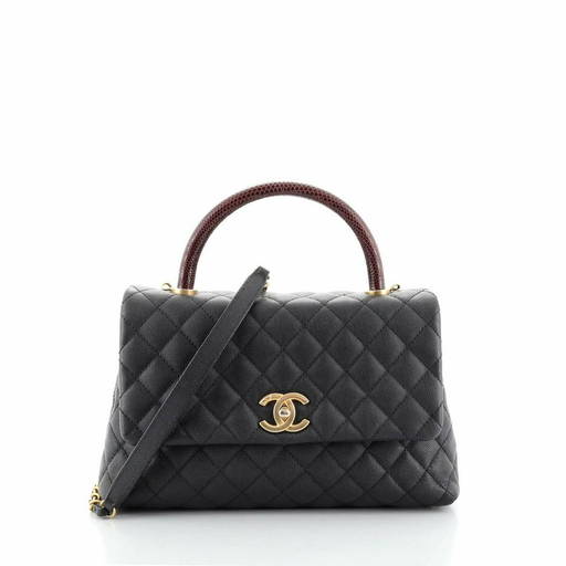Chanel Coco Top Handle Bag Quilted Caviar with Lizard - Oct 18, 2021 ...