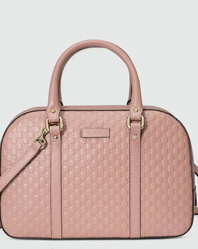 Gucci Women's Soft Pink Micro Guccissima Leather