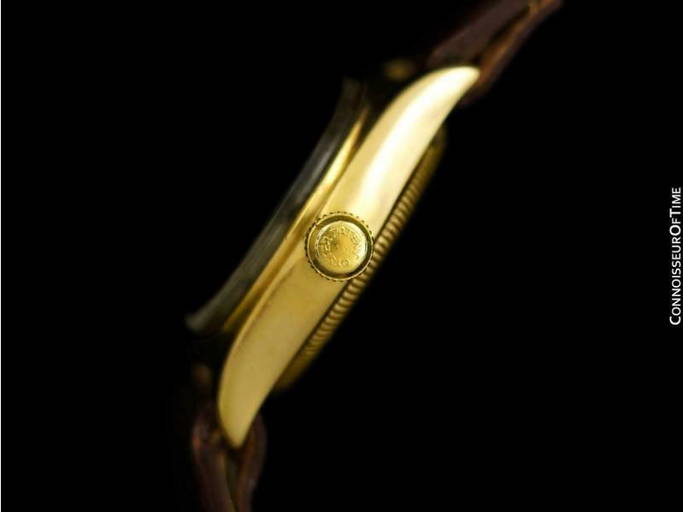 1938 ROLEX Rare Early Oyster Vintage Mens 18K Gold Watch, Original With ...