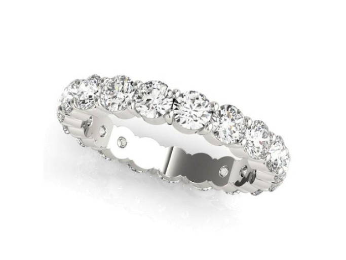5.3 Carat Diamond Eternity Band In 14k/ 18k/ Platinum Gia Graded 35 ...