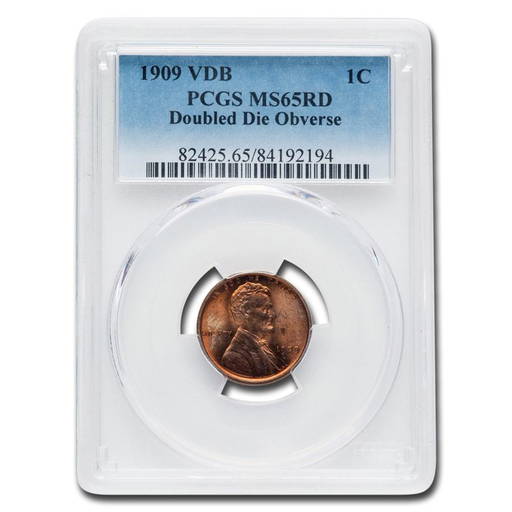 1909 VDB Lincoln Cent Doubled Die Obverse MS-65 PCGS (Red) (#40805) on ...