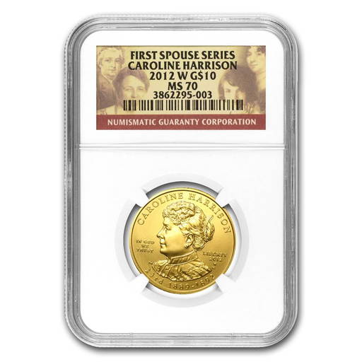 2012-W 1/2 oz Gold Caroline Harrison MS-70 NGC (#7573) on Jan 02, 2023 ...