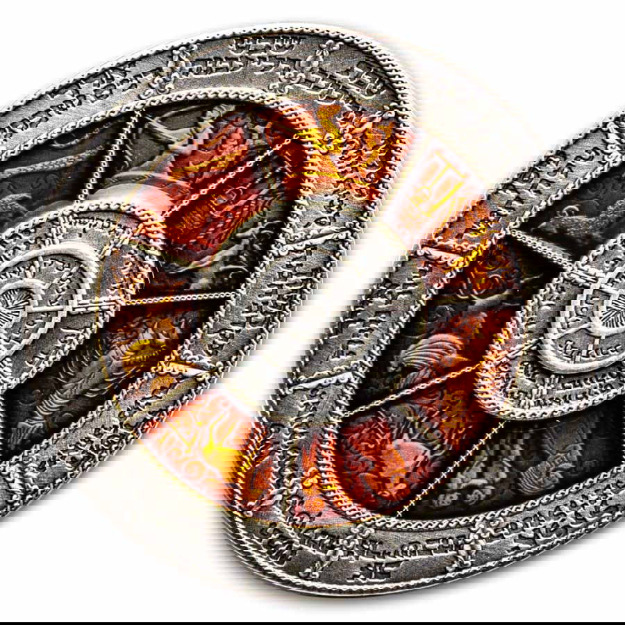 2022 Niue 2 Oz Silver Antique Hebrew Calendar Auction