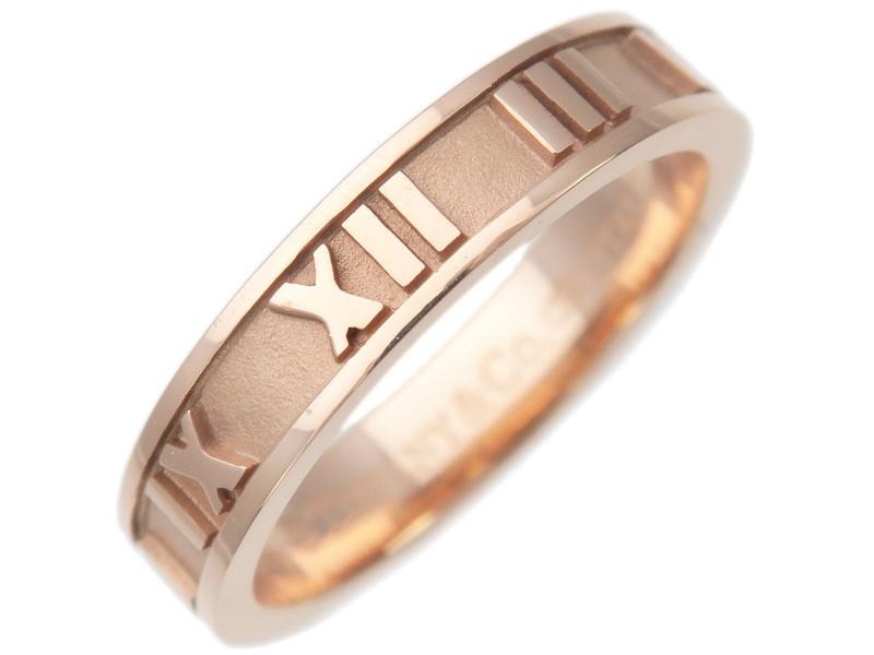 Tiffany & Co. Atlas Ring K18pg 750pg Rose Gold Auction