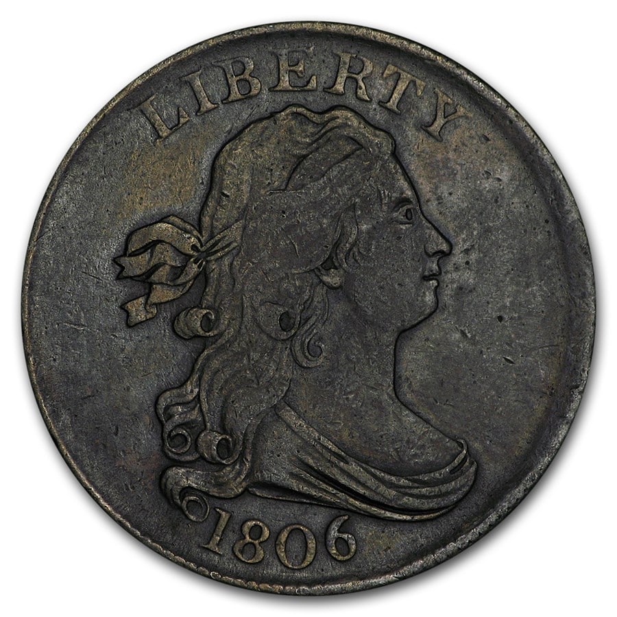 1806 Half Cent Small 6 Stemless Xf Auction