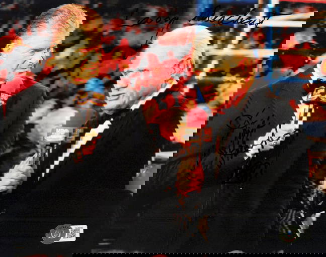 Larry Merchant & Jim Lampley Autographed 8x10 Photo Announcers Beckett ...