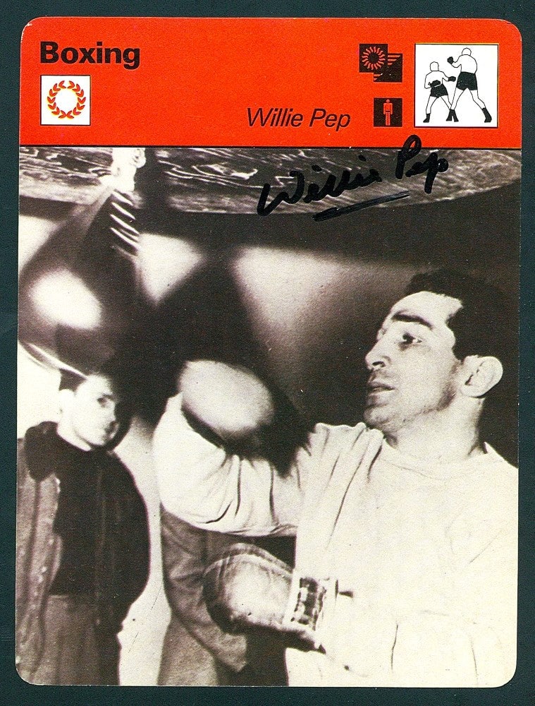 Willie Pep World Featherweight Boxing Champion, Boxing Hall Of Famer ...