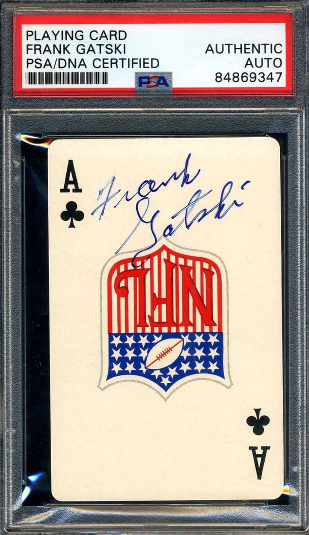 Frank Gatski Psa Dna Signed 1963 Stancraft Autograph