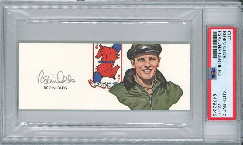 Robin Olds Signed Cut Signature Psa Dna 84790242 (d) Wwii Vietnam Ace