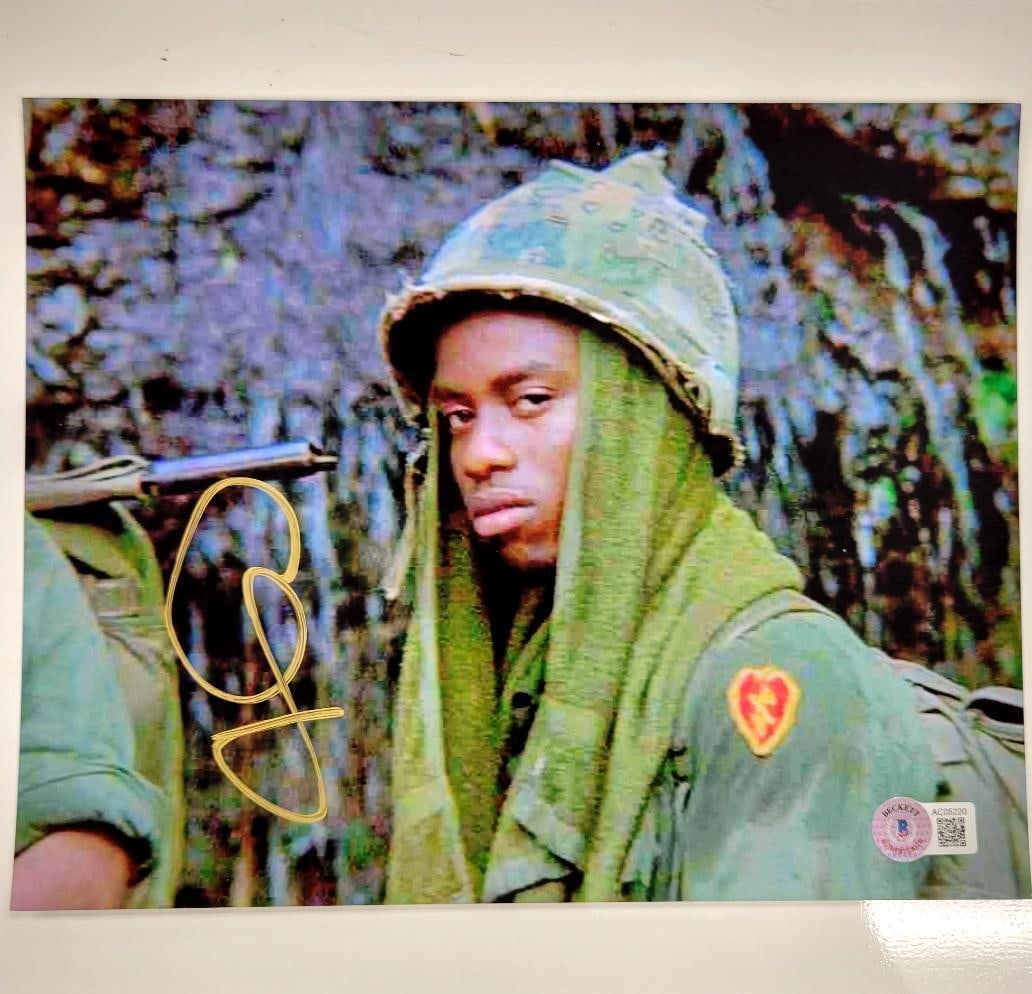 Corey Glover Signed Platoon 8x10 Photo Autograph Beckett Bas Holo