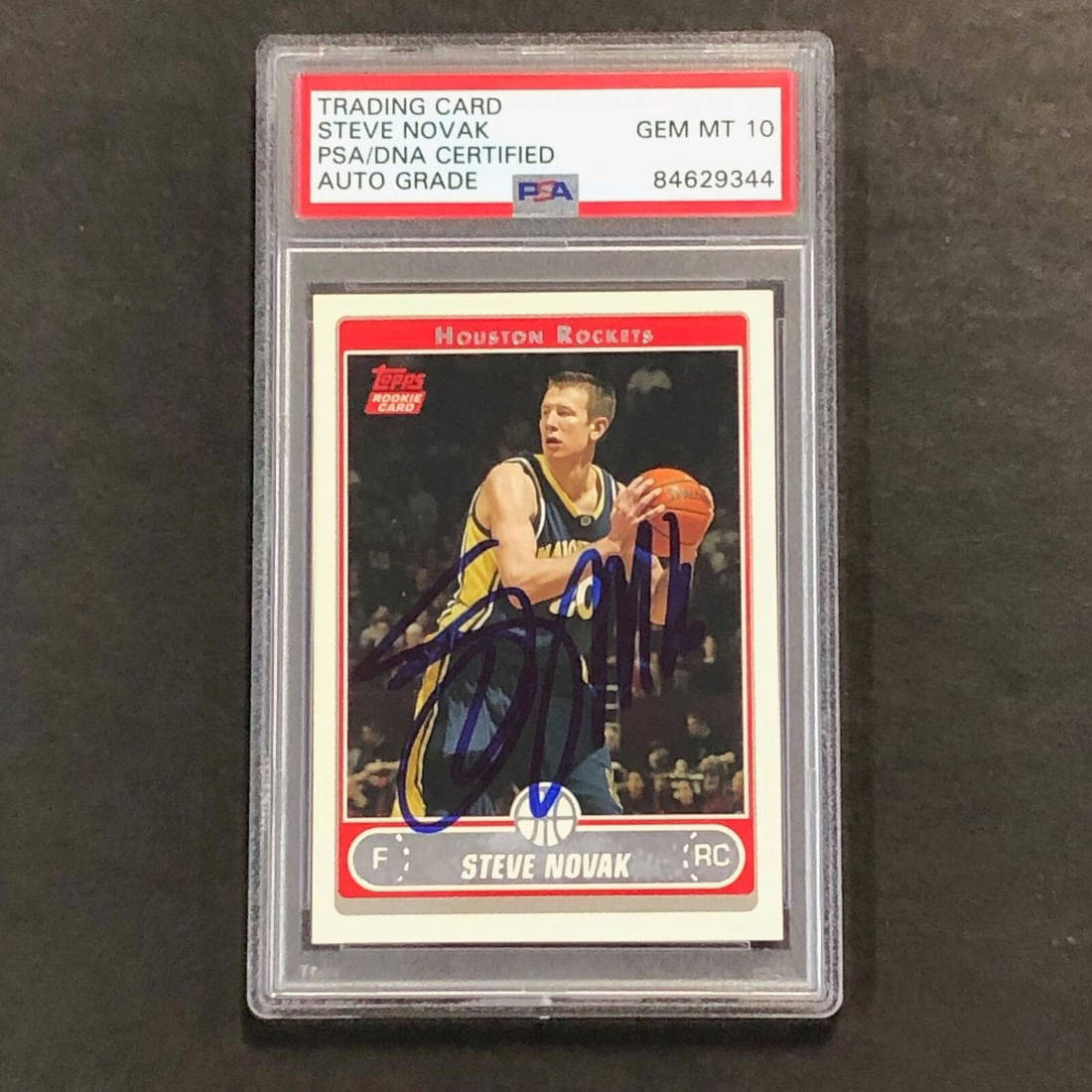 2006-07 Topps #221 Steve Novak Signed Card Psa Auto Grade 10 Slabbed Rc ...