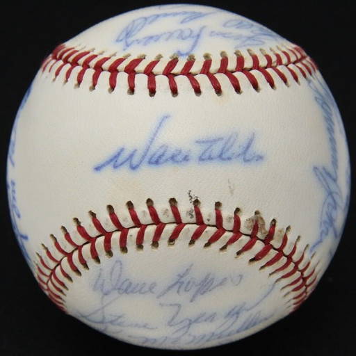 La Dodgers 1973 Team Signed Baseball Sutton Garvey Yeager Mota Zahn ...