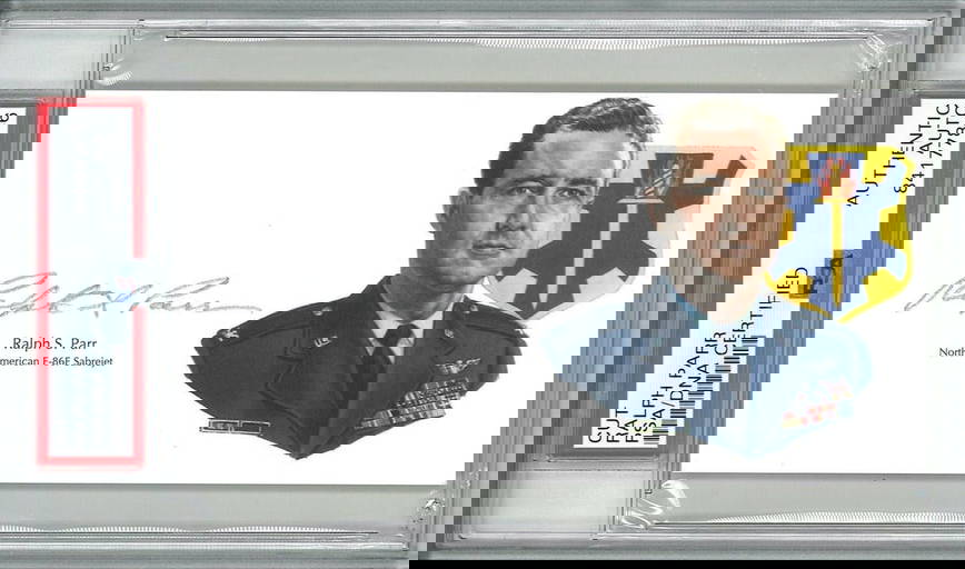 Ralph Parr Signed Cut Signature Psa Dna 84177846 (d) Korean War Ace F86f