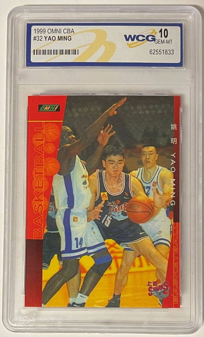 Yao Ming 1999 Omni Cba Shanghai Sharks Rookie Card (rc) #32 Wcg Graded ...