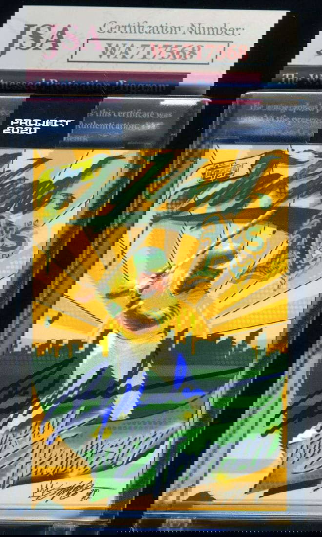 Rickey Henderson Jsa Cert Signed 2020 Topps Mmxx Project Rookie ...