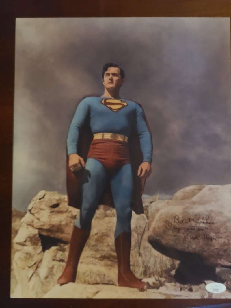 Kirk Alyn Jsa Coa Signed 11x14 Superman Photo Autograph Auction