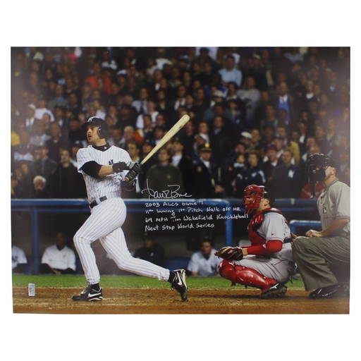 Aaron Boone New York Yankees Autographed And "multi Inscribed 2003 Alcs ...