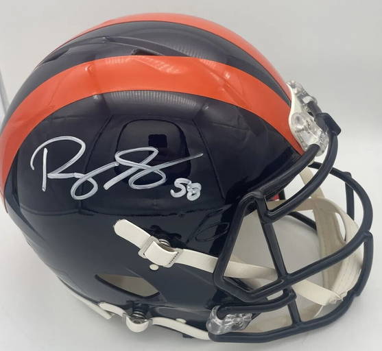 Roquan Smith Signed Speed Authentic Fs Throwback Helmet Bears Autograph ...
