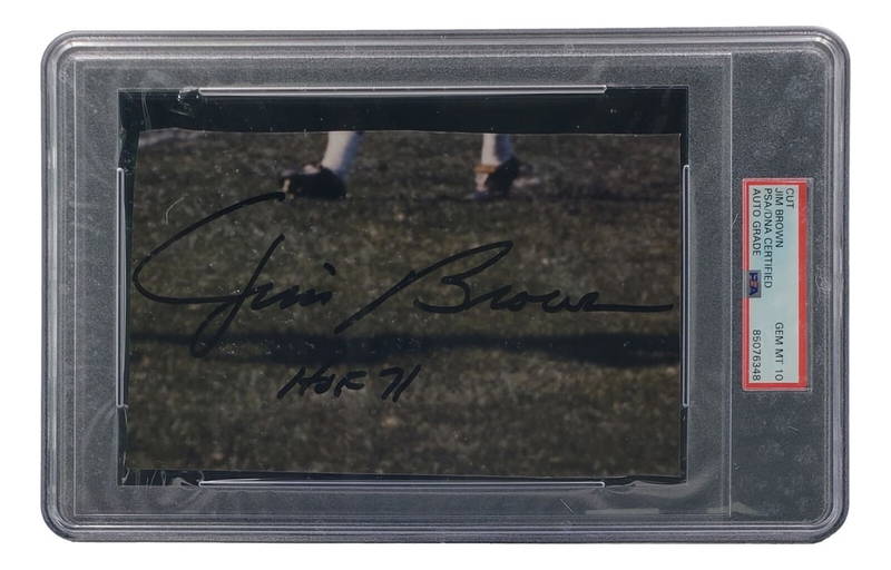 Jim Brown Signed Slabbed Cleveland Browns Hof 71 Cut Signature Psa/dna ...