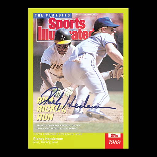 Rickey Henderson Signed Topps X Sports Illustrated "run, Rickey, Run ...