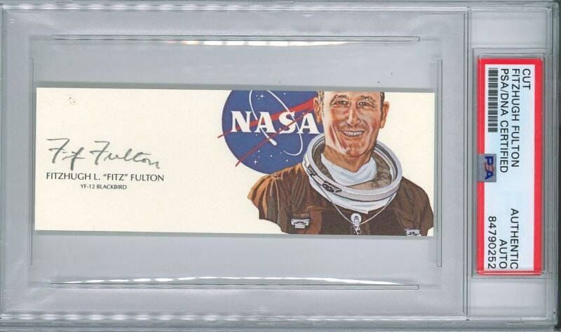 Fitz Fulton Signed Cut Signature Psa Dna 84790252 (d) Nasa Test Pilot