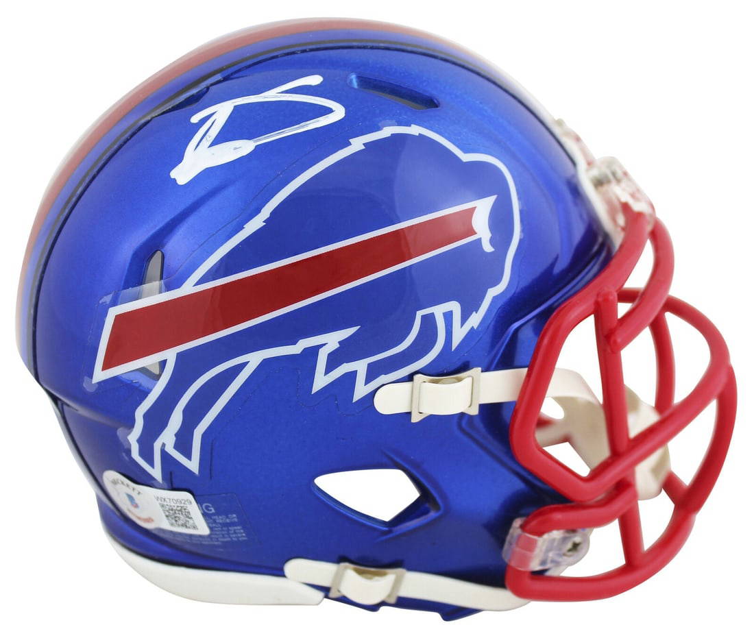 Bills Stefon Diggs Signed Flash Speed Mini Helmet W/ White Sig Bas ...