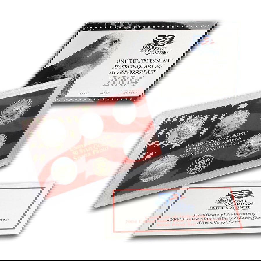 2004-s 50 State Quarters Proof Set (silver) Auction