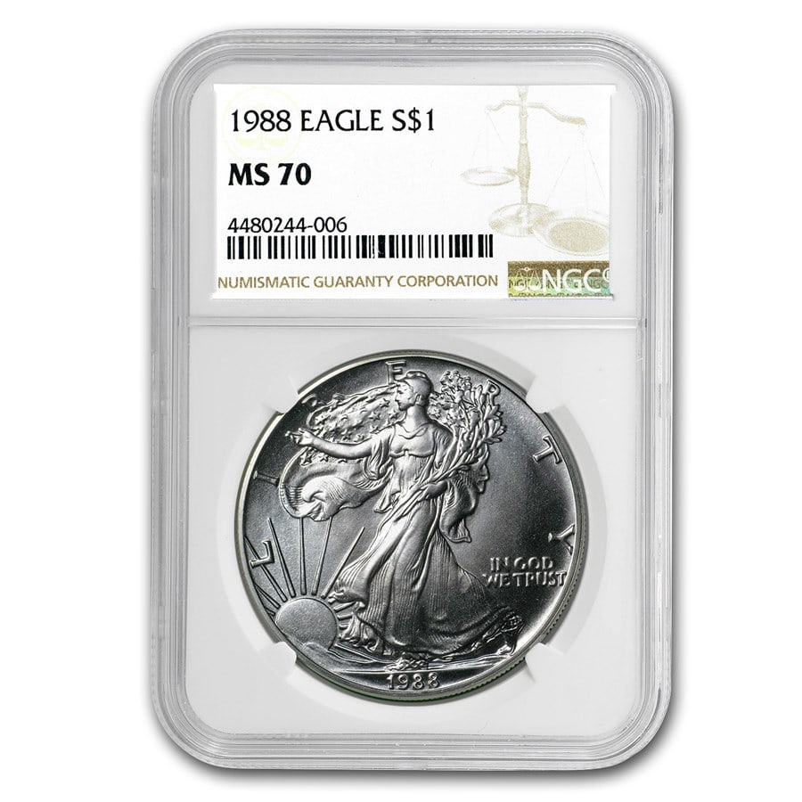 1988 American Silver Eagle Ms-70 Ngc Auction