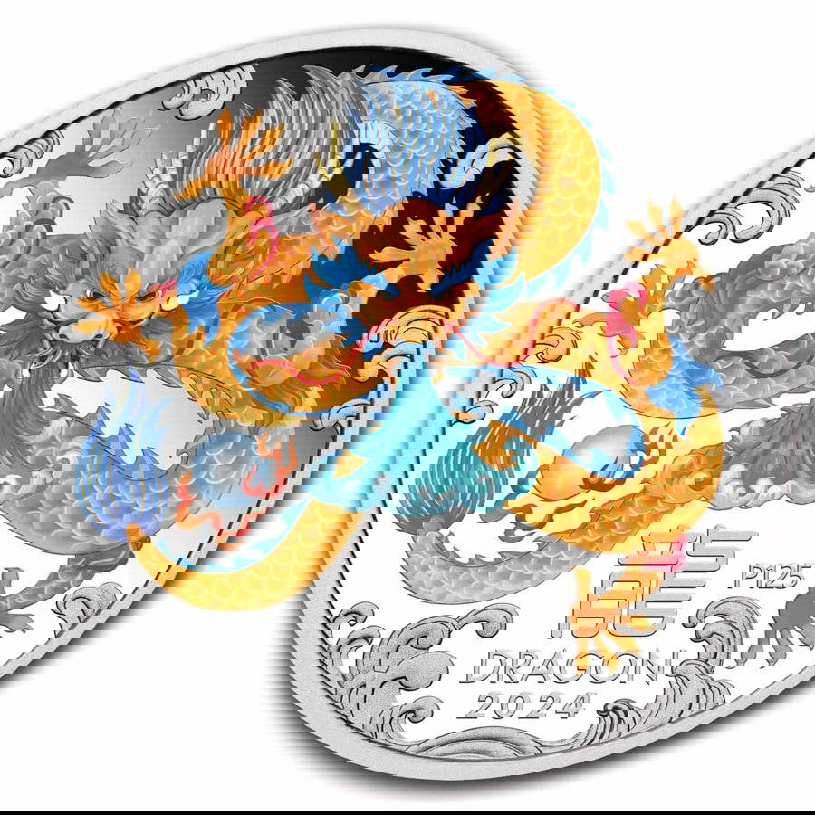 2024 Aus 1 Oz Silver Lunar Dragon Proof Colorized (w/box & Coa) Auction