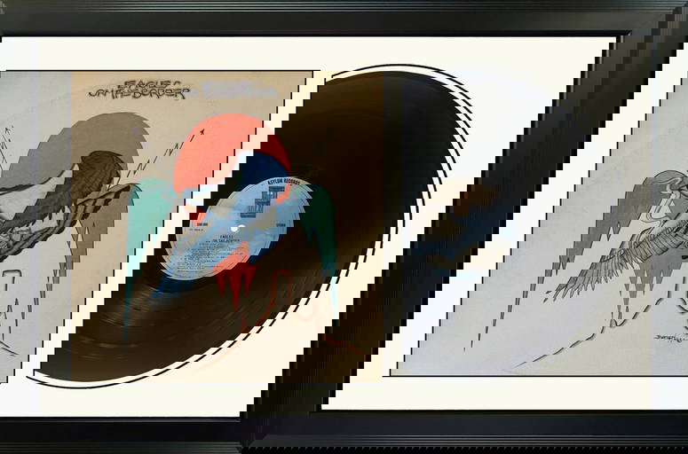 The Eagles "on The Border" Vinyl Record & Cover Professionally Framed ...
