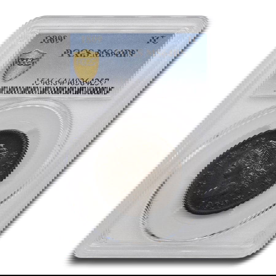 1809 Large Cent Ms-64 Pcgs (brown) Auction