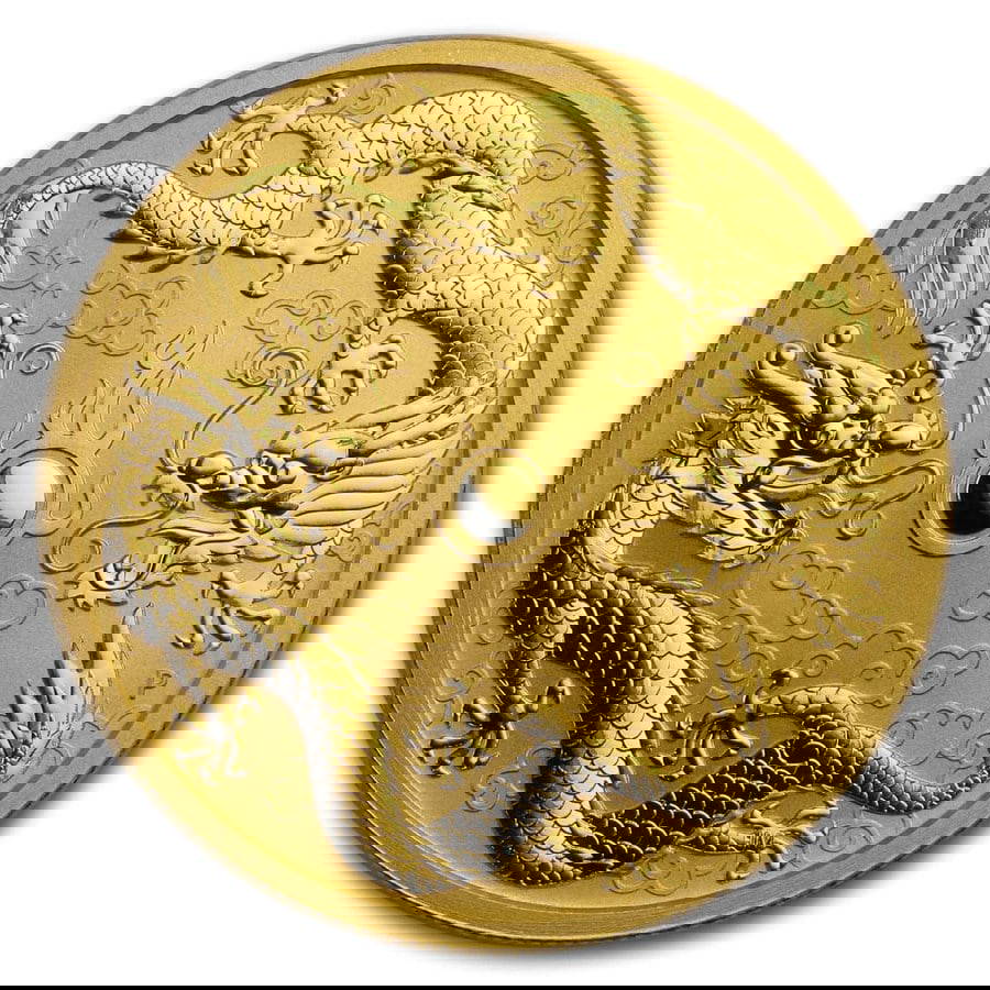 2020 Australia 1 Oz Gold Double Dragon Bu Auction